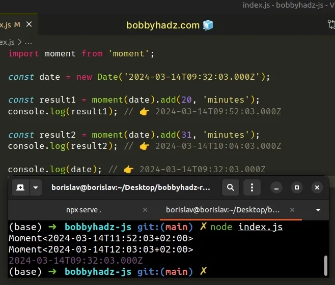 How To Add Minutes To A Date In JavaScript Bobbyhadz