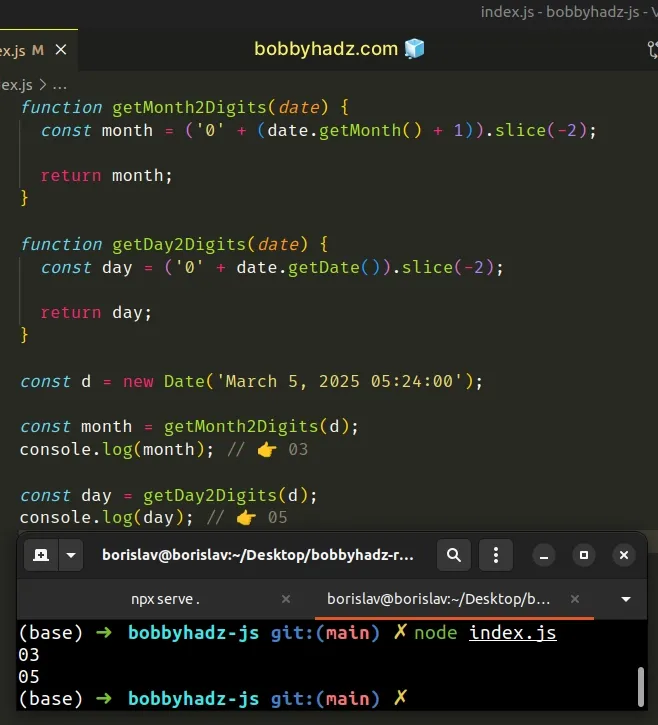 Get Month And Date In 2 Digit Format In JavaScript Bobbyhadz