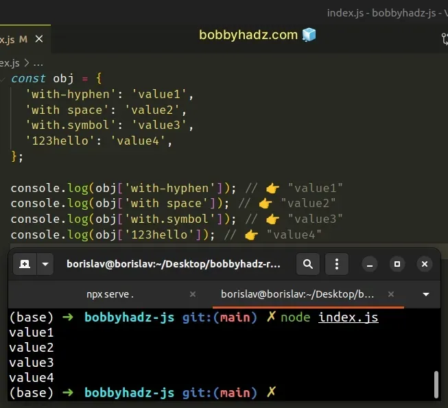 Get An Object s Value Using A Variable Key In JavaScript Bobbyhadz