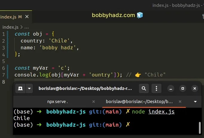 Get An Object s Value Using A Variable Key In JavaScript Bobbyhadz