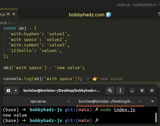Get An Object s Value Using A Variable Key In JavaScript Bobbyhadz