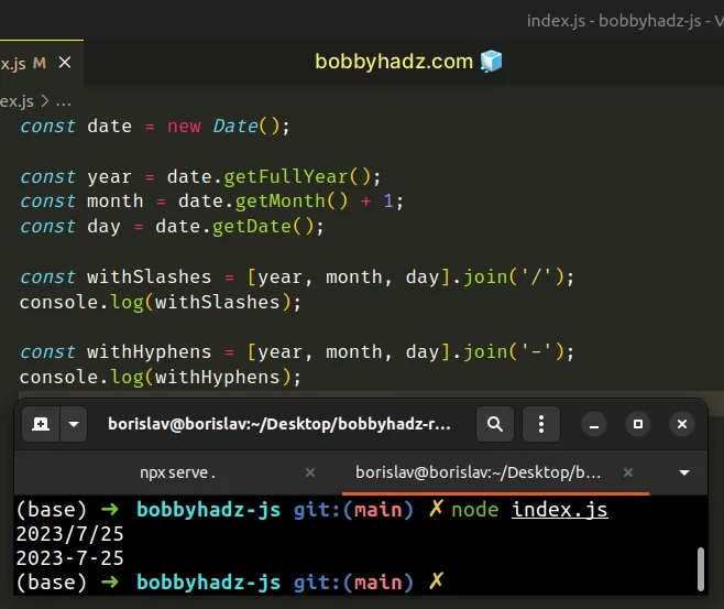 Get Year Month And Day From A Date Object In JavaScript Bobbyhadz