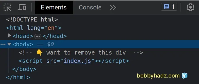 Remove The Parent Element Of A Node Using JavaScript Bobbyhadz