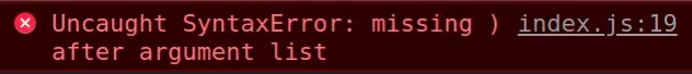  SyntaxError Missing After Argument List In JavaScript Bobbyhadz