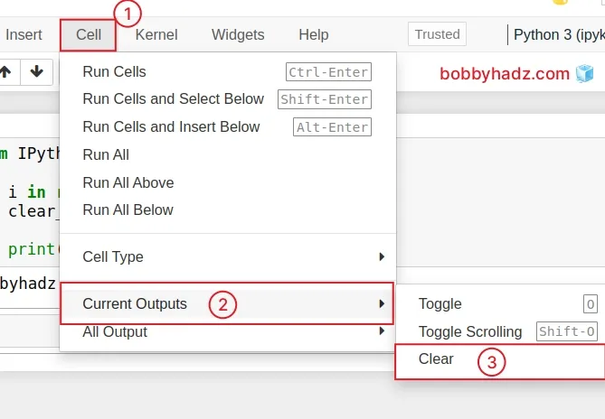  How To Clear Cell Output In Jupyter Notebook 4 Ways Bobbyhadz