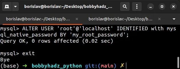 Failed Error SET PASSWORD Has No Significance For User root localhost Bobbyhadz