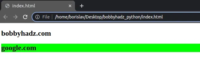 Open Html File With Python