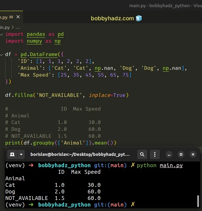 Pandas GroupBy Columns With NaN missing Values Bobbyhadz