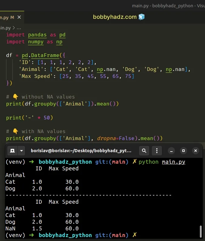 Pandas GroupBy Columns With NaN missing Values Bobbyhadz