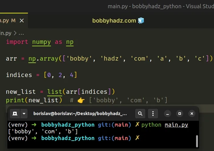 Access Multiple Elements In List By Their Indices In Python Bobbyhadz