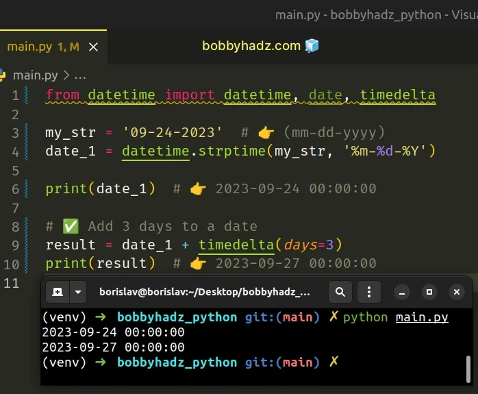 How To Add Days Or Weeks To A Date In Python Bobbyhadz