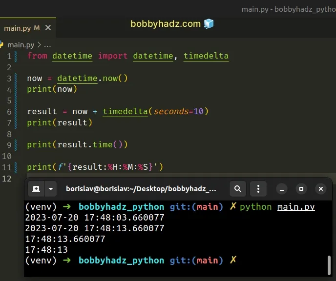How To Add Seconds To Datetime In Python Bobbyhadz