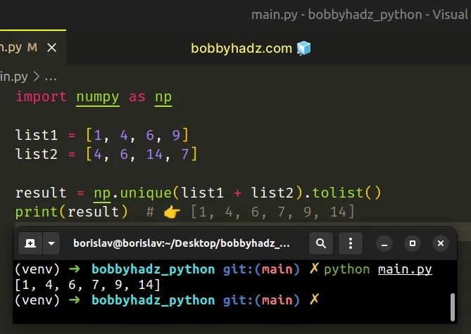 Combine Two Lists And Remove Duplicates In Python Bobbyhadz