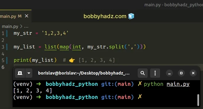 Convert A Comma separated String To A List In Python Bobbyhadz