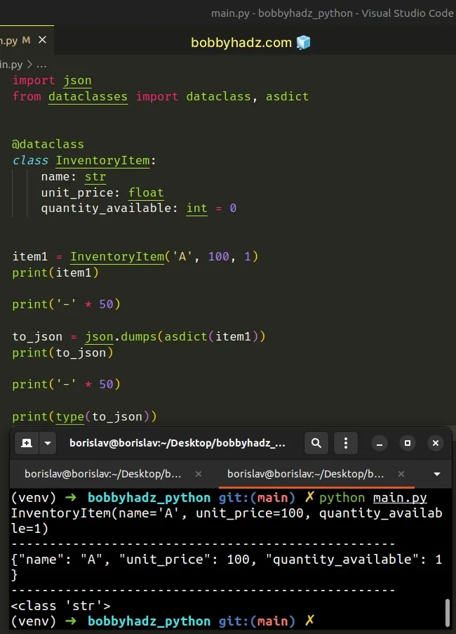 How To Convert Dataclass To JSON In Python 5 Ways Bobbyhadz