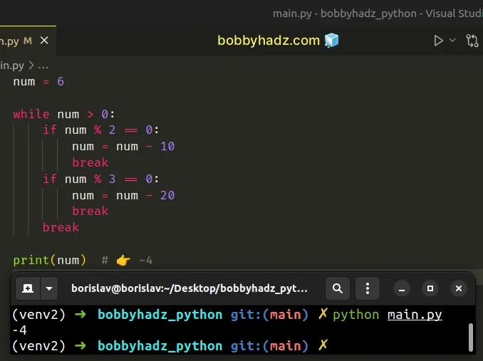 How To Exit An If Statement In Python 5 Ways Bobbyhadz