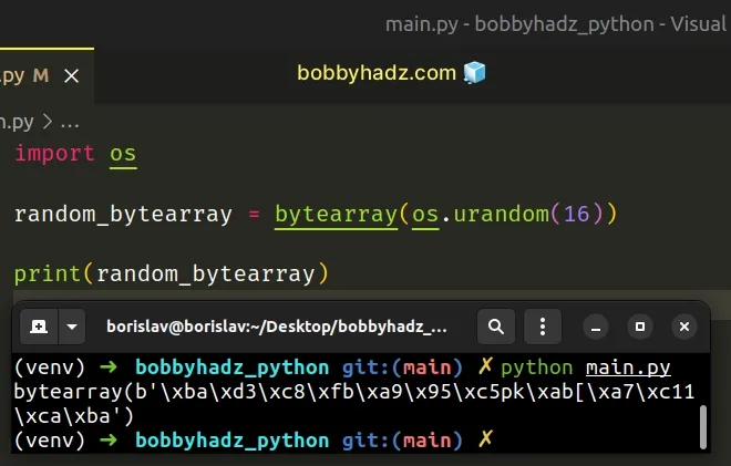 Generate Random Bytes Or Random Hex String In Python Bobbyhadz