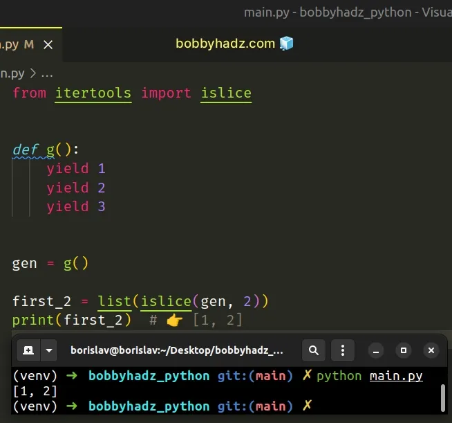 Get First N Elements Or Nth Element Of A Generator In Python Bobbyhadz