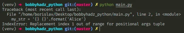 Replacement Index 1 Out Of Range For Positional Args Tuple Bobbyhadz