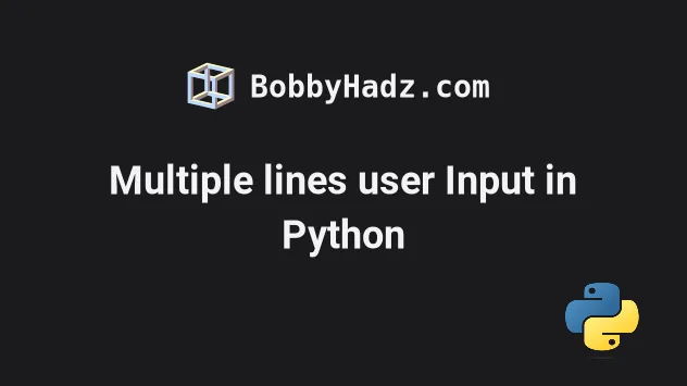 Python Input Multiple Lines