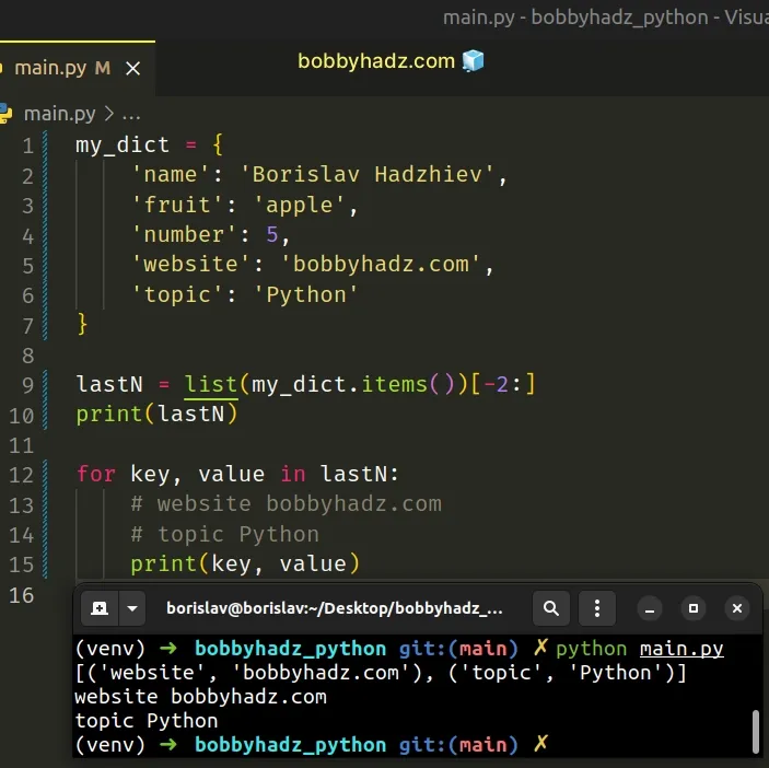Print Specific Key value Pairs Of A Dictionary In Python Bobbyhadz