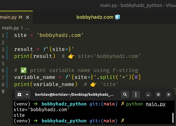 How To Print A Variable s Name In Python Bobbyhadz