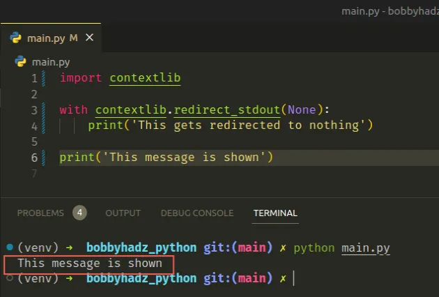 Redirect Stdout To Nothing dev null In Python Bobbyhadz