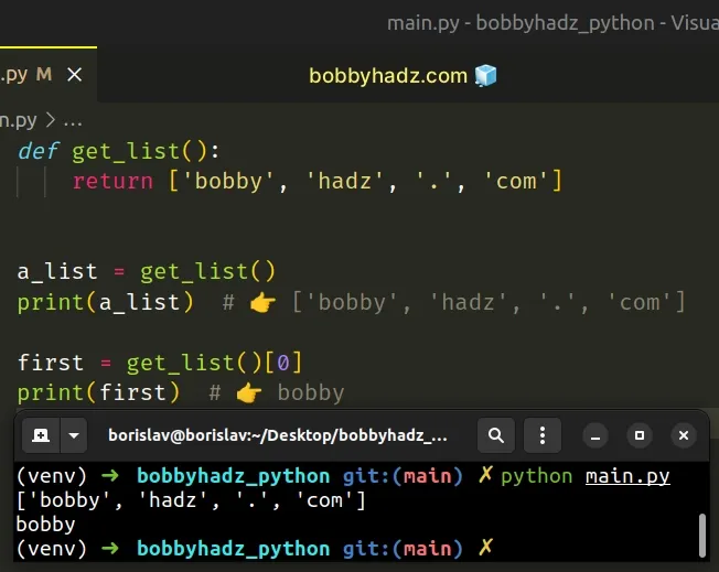 Typeerror Function Object Is Not Subscriptable In Python Bobbyhadz