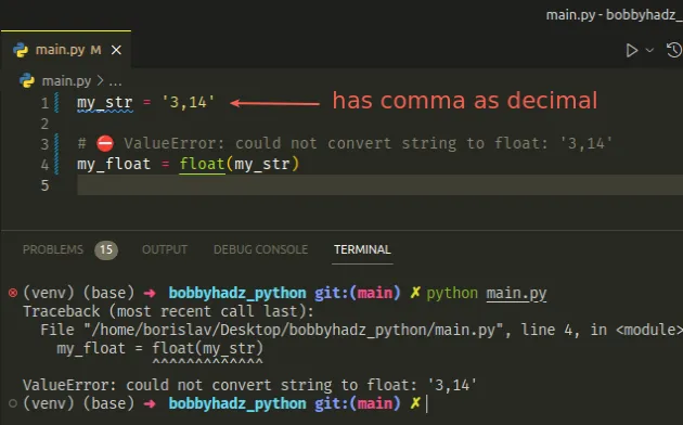 ValueError Could Not Convert String To Float In Python Bobbyhadz
