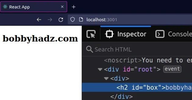 How To Get An Element By ID In React Bobbyhadz