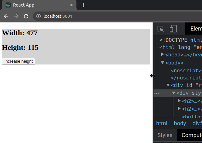 Get The Height And Width Of An Element In React Bobbyhadz