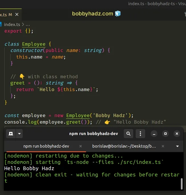 Set The Return Type Of An Arrow Function In TypeScript Bobbyhadz