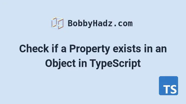 Check If A Property Exists In An Object In TypeScript Bobbyhadz