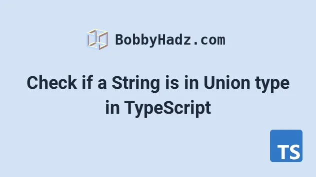 Check If A String Is In Union Type In TypeScript Bobbyhadz