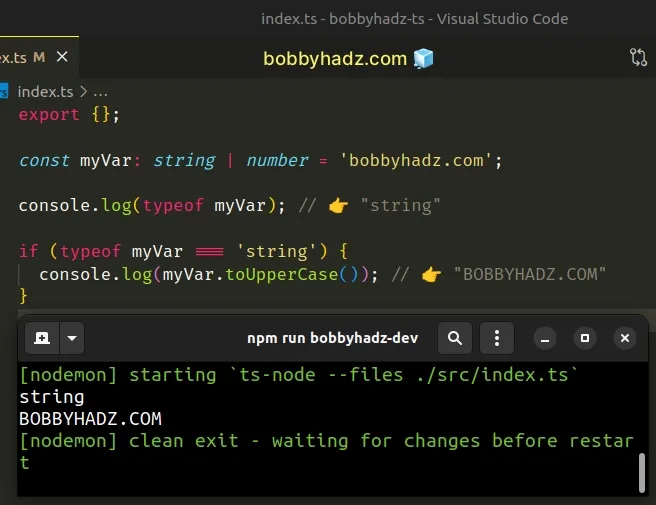 How To Check The Type Of A Variable In TypeScript Bobbyhadz