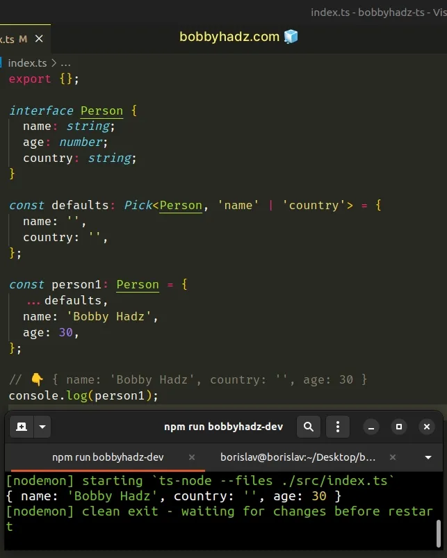 How To Set Up TypeScript Interface Default Values Bobbyhadz