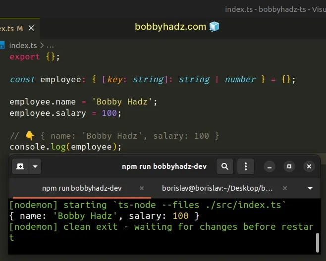 Defining And Using A Key Value Pair In TypeScript Bobbyhadz