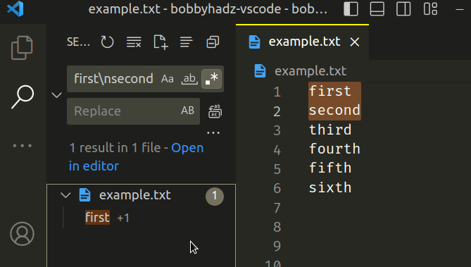 Find And Replace With A Newline In Visual Studio Code Bobbyhadz